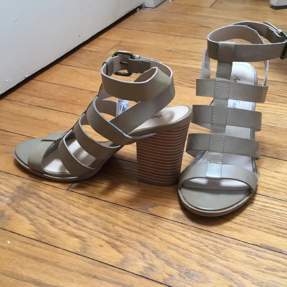 American Eagle By Payless | Shoes | Host Pick Sandals High Heels Wrap 8 ...